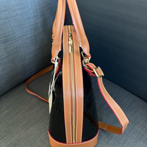 Arcadia | Bags | Nwt Arcadia Patent Leather Satchel Handbag Purse ...